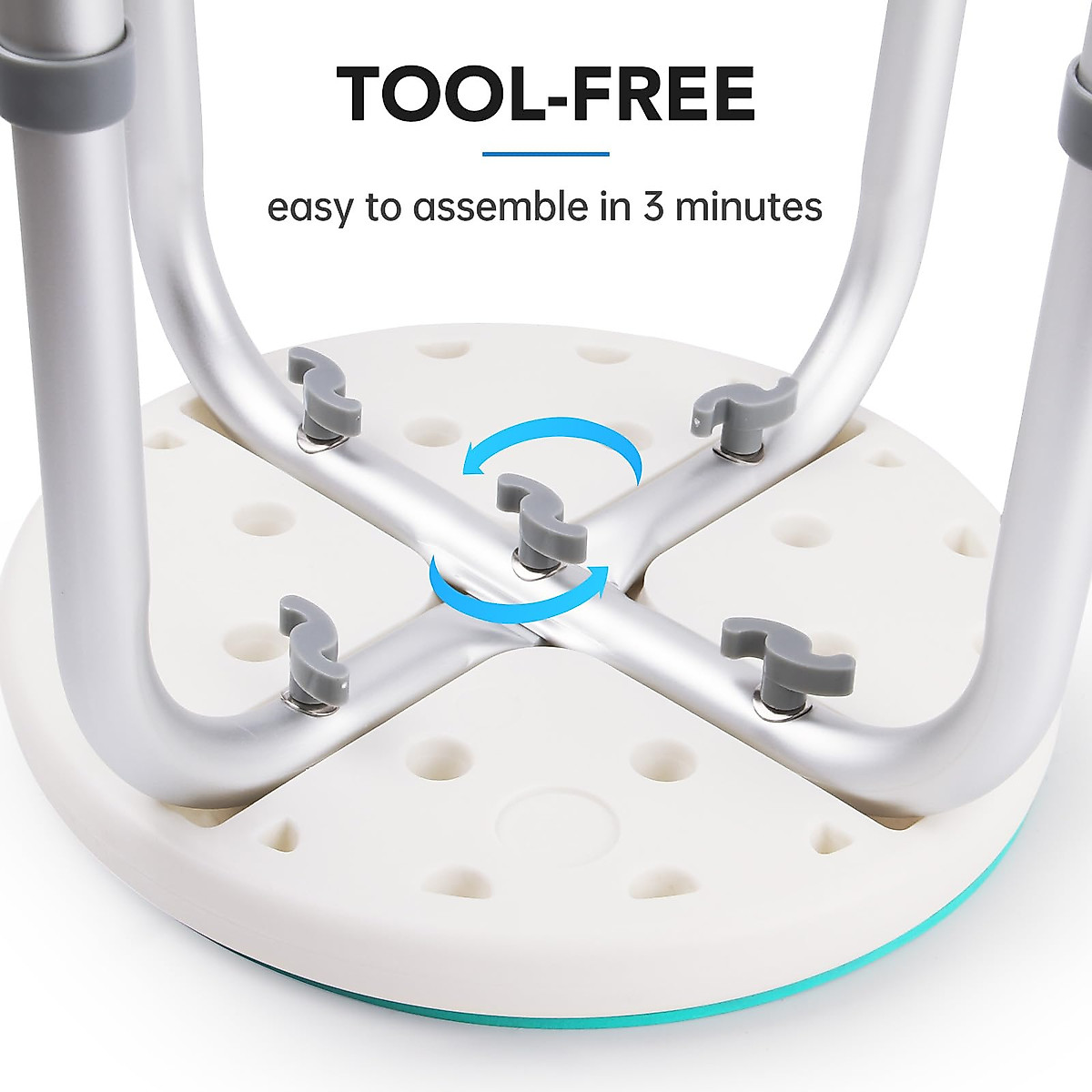 Shower Stool for Inside Shower,Adjustable Shower Chair for Inside Tub with Anti Slip Bath Seat, Small Shower Chair for Elderly and Disabled, Adjustable Bath Stool Shower Seats for Adults 350 lbs