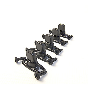 Common Sense Fasteners, Turn Button w/ #6 1/2" Inch Mounting Screws, Black Oxide, (Government Black) 5 Piece