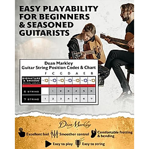 Dean Markley Signature Vintage Bronze Acoustic Guitar Strings 6 String Set, 12-54 Acoustic Guitar Strings Medium Light, Precision Wound Guitar Strings Acoustic with Superior Tone Quality, Made in USA