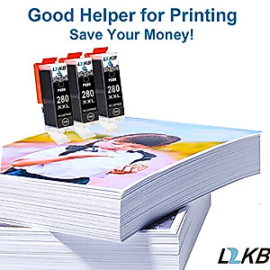 L2KB PGI-280 Compatible Replacement for Canon 280 Ink cartridges with PIXMA TR7520 TR8520 TS6120 TS6220 TS8120 TS8220 TS9120 TS9520 TS9521C Printer (3 Pack)