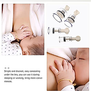 SUPVOX 4PCS Nipple Sucker Inverted Nipples Corrector Women Breast Suction Cup for Flat Nipples Breastfeeding Female Supplies
