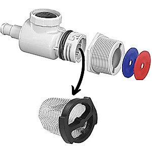 ATIE 6-504-00 Universal Wall Fitting and Quick Disconnect Filter Screen for Zodiac Polaris 280 380 360 180 165 65 Pool Cleaner 9-100-9001/9-100-3008 UWF Connector Assembly (2 Pack)