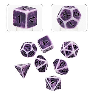 7pcs Polyhedral Dice Set Board Game Dice Dice RPG MTG Dice Set for D&D Games Roleplay Party Supplies