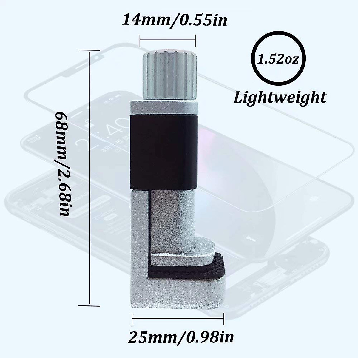 8pcs Phone Screen Repair Clamp with Protective Rubber Pad, Not Scratch on Screen, Adjustable Fastening Clamp Clip Compatible with iPad MacBook Tablet LCD iPhone Screen Replacement, Frame Clamp Tool