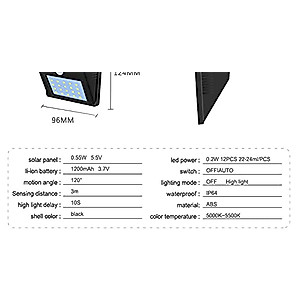 Wall Lampled Street Light Pir Motion Sensor Solar Garden Light Outdoor Waterproof Wall Lamp Solar Light for Home Garden Fence Stair asshow