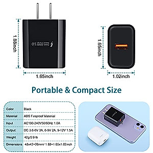 Adaptive Fast Charger Android Charger for Samsung Galaxy S7 Edge S6 S5 J3 J3V J7 J7V J5,Moto G5 G4 E6 E5 E4,LG Stylo 3 2 G4 K50 K40 K22 K20,Tablet,Android Phone,HTC, 3ft Fast Charging Micro USB Cable