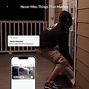 NETVUE Wireless Security Camera with Solar Panel, Outdoor Camera Battery Powered Surveillance Cameras for Home Security, AI Detection, IP66 Waterproof, 2-Way Audio,1080P Night Vision