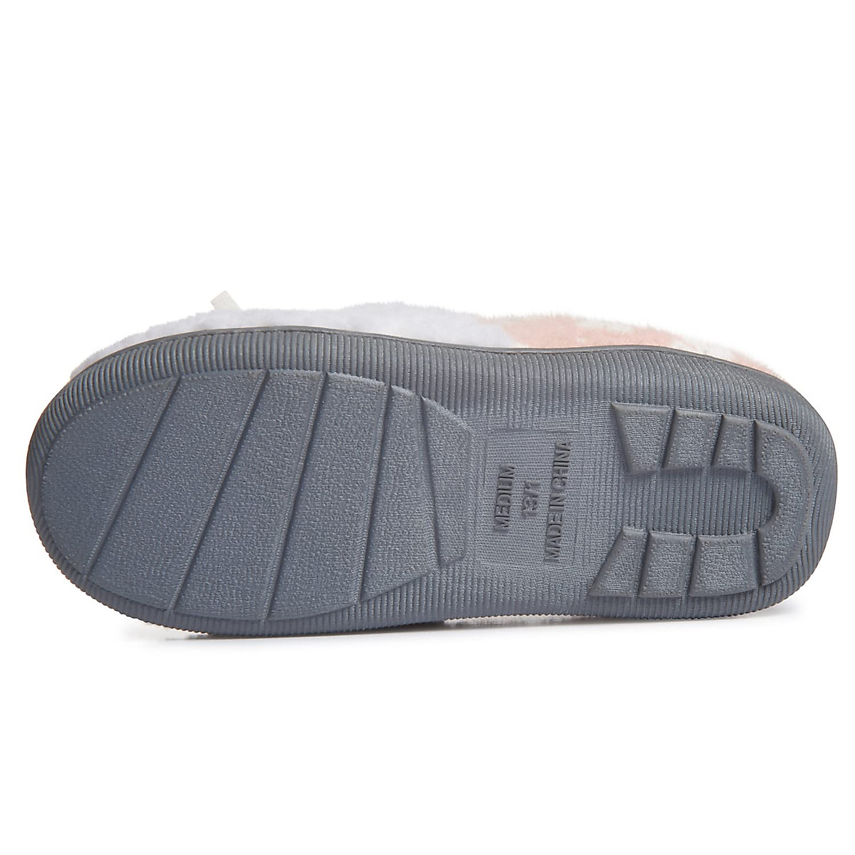 Lucky Brand Little Girls Floral Collar Bow Sherpa Clog Slippers, Kids Fuzzy Cozy Warm Slip On Bedroom Slipper House Shoes, Pink, Size 2-3