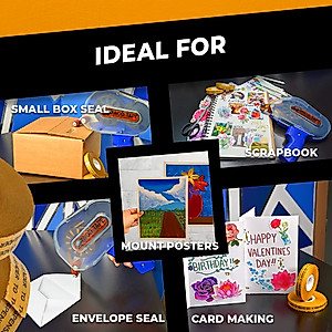 WOD RWATG20 General Purpose ATG Tape, 1/4 inch x 36 yds. (Set of 12 Rolls) Adhesive Transfer Tape Glider Refill Rolls Clear Adhesive on Gold Liner (Acid Free)