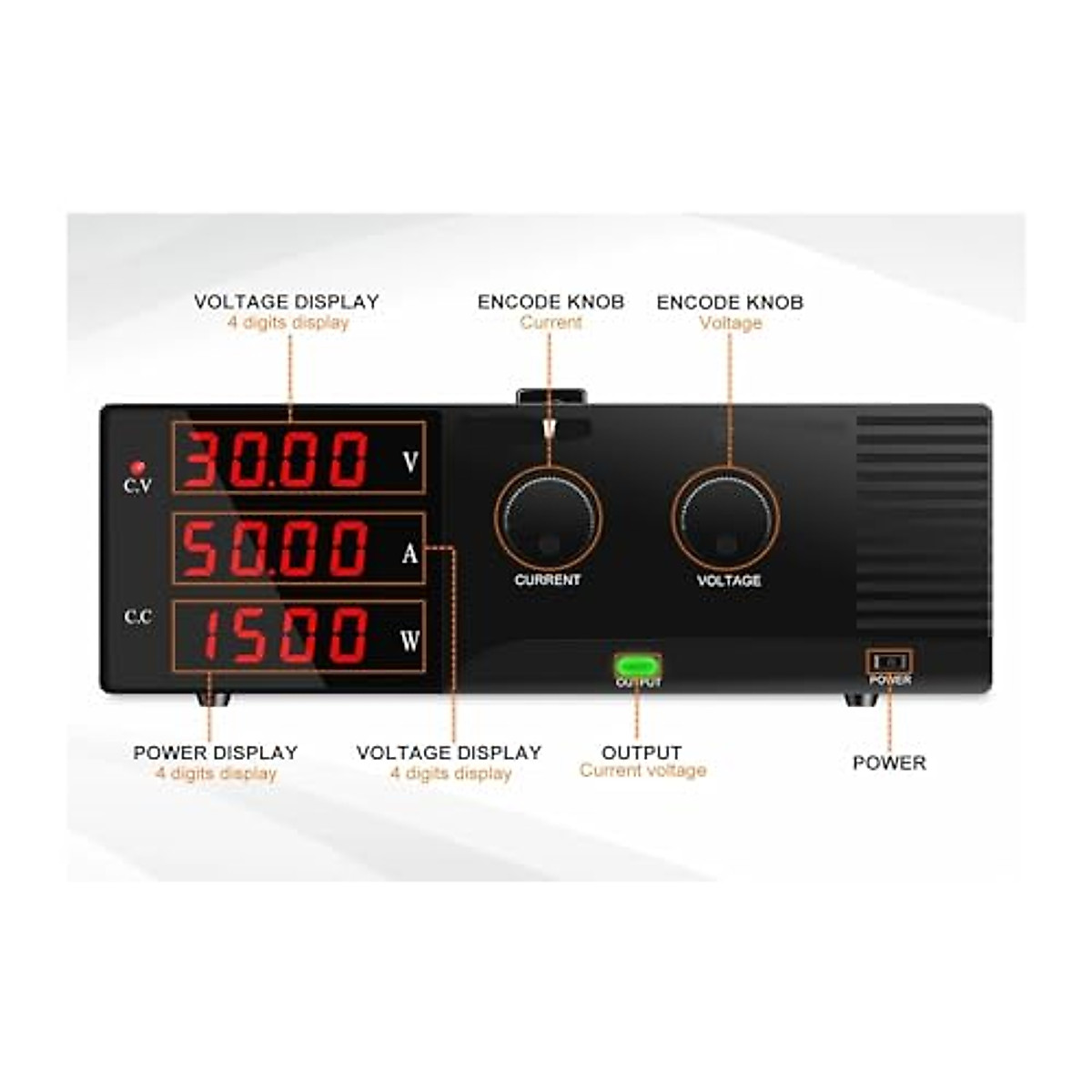 Adjustable DC Switching Power Supply 30V 150V 10A 100V 20A 60V 30A 100A 200V 300V 5A(R-SPS3060-232,220V)