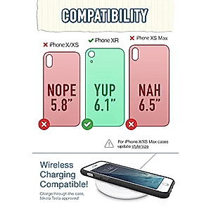 Smartish iPhone XR Wallet Case - Wallet Slayer Vol. 1 [Slim + Protective] Credit Card Holder for Apple iPhone 10R (Silk) - Black Tie Affair