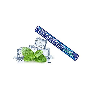 Menthol Mint Chewy Candy Rolls - Dragees Cooling Menthol and Smooth Non Melting Fun Party Travel Office 1.32 Oz Pack of 12