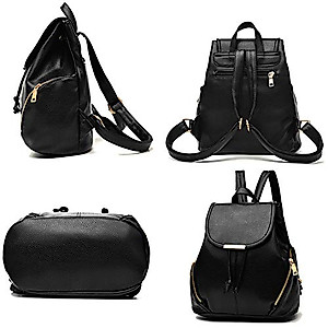 KARRESLY Backpack Purse for Women PU Leather Rucksack Purse Ladies Casual Shoulder Cute Bag(White)