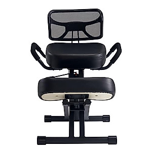 Master Massage Ergonomic Kneeling Chair with Back Support for Office -Posture Chair with Angled Seat and Backrest for Home and Office-Posture Correction Stool-Improve Your Posture