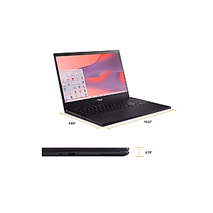 ASUS CX1500CNA Chromebook 15.6" FHD 1080P, NanoEdge Display (Intel Celeron N3350 Processor, 4GB RAM, 64GB eMMC Flash Memory, Intel HD Graphics, HD Webcam, Stereo Speakers, Chrome OS) Black, (Renewed)