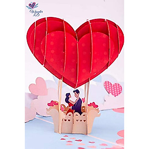 Wonder3D Pop Up Card for Valentines Day Pop Up Card, Valentines Day 3D Card, Happy Birthday, Happy Anniversary, Thank You, Get Well, Thinking of you, Anniversary card for her
