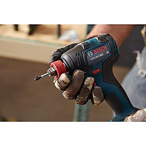 BOSCH GDX18V-1800B12 18V Two-In-One 1/4 In. and 1/2 In. Bit/Socket Impact Driver/Wrench Kit with 2 Ah Standard Power Battery