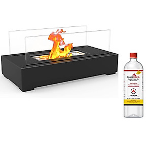 Paradise Ventless Tabletop Bio Ethanol Fireplace (Black)
