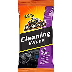 Armor All Car Interior Cleaner Wipes, Interior Cleaning Wipes for Cars, Trucks, Motorcycles, 60 Each