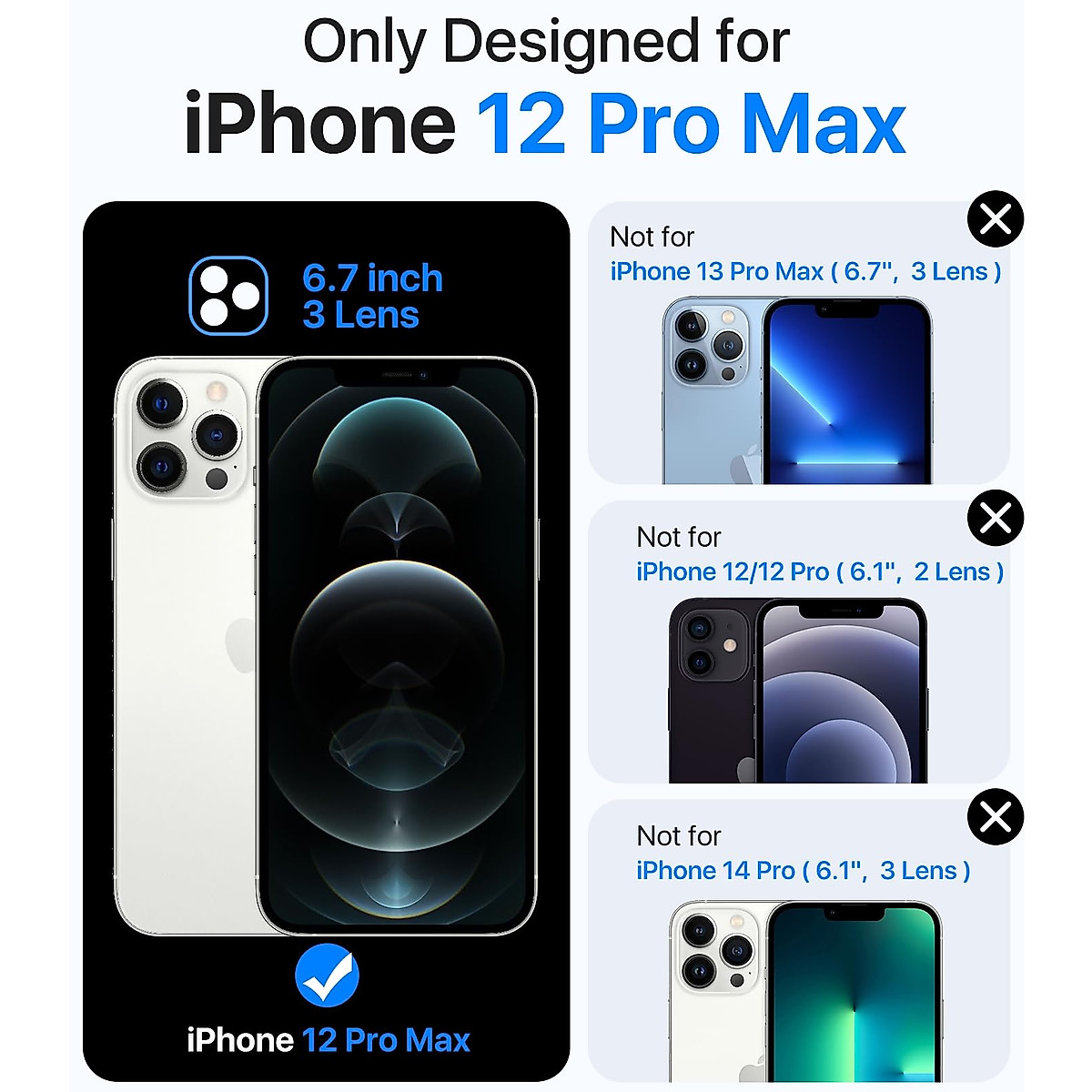 Maozis Magnetic Designed for iPhone 12 Pro Max Case [Compatible with Magsafe][Military Grade Drop Protection] Protective Shockproof Translucent Matte Slim Phone Case for iPhone 12 Pro Max, Mint Green