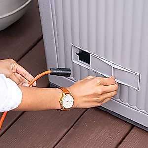 Suncast Backyard Oasis Outdoor Storage Unit, 130 Gallons, Peppercorn