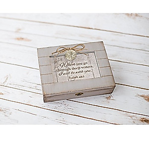 Cottage Garden I Will Be with You Grey Distressed Locket Music Box Plays How Great Thou Art