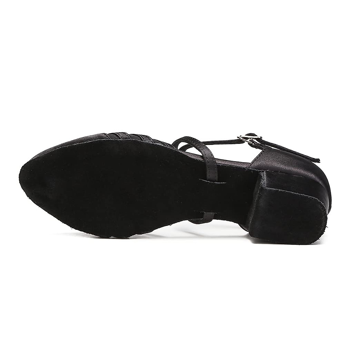 Womens Ballroom Dance Shoes for Social Beginner Salsa Latin Closed Toe Dancing Shoes 1 1/2 inches Heels S13(Black-1.5 in,10)