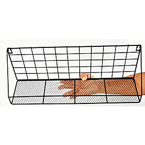 Home-X Rustic Metal Wall Floating Shelf, Large Floating Shelves for Wall, Hanging Shelf for Bedroom, Bathroom, Kitchen-17" x 5" x 6"