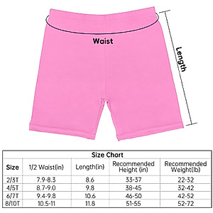 HOLLHOFF 12 Pack Girls Dance Shorts Bike Shorts 4-5T Breathable and Safety Active Under Dress Shorts for Playgrounds Yoga and Gymnastics