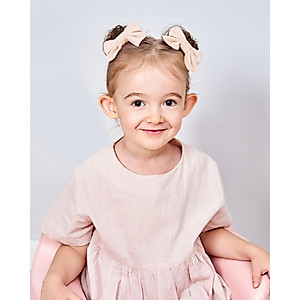 Jollybows 40PCS 2.8" Baby Girls Hair Bows Alligator Clips Woolen Hair Barrettes Hair Accessories for Little Girls Toddlers Teens Kids (1- Light Multi-colored)