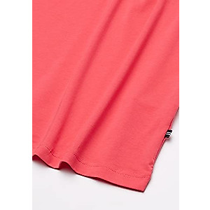 Nautica mens Solid Crew Neck Short-sleeve Pocket T-shirt T Shirt, Melon Berry, Large US