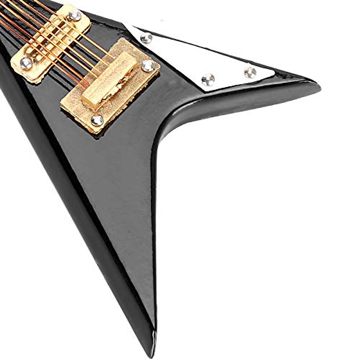 LIULDASHUN Guitar Decoration Miniature Ornaments VShaped Mini Musical Instrument Model Gift Black 10cm for Guitar Enthusiast Gift
