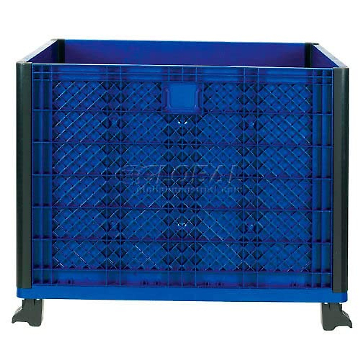 GLOBAL INDUSTRIAL Stakable Bulk Container w/ Collapsible Solid Wall, 39-1/4 inchL x 31-1/2 inchW x 29 inchH