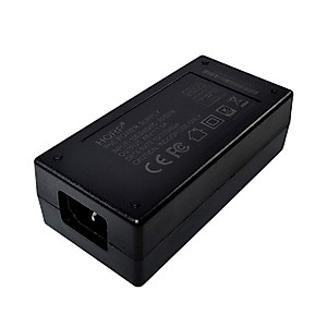 HQRP 48V POE Injector IEEE 802.3AT Compatible with Mitel 5300 Series 5330 5330e 5340 5340e 5360 5312 5324 5320 IP Phone + HQRP Euro Plug Adapter