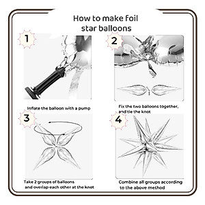 Orgnafey Pearl white and black Balloon Garland Arch Kit Metallic Silver starburst Balloons For Birthday anniversary wedding graduation Business event party Decorations