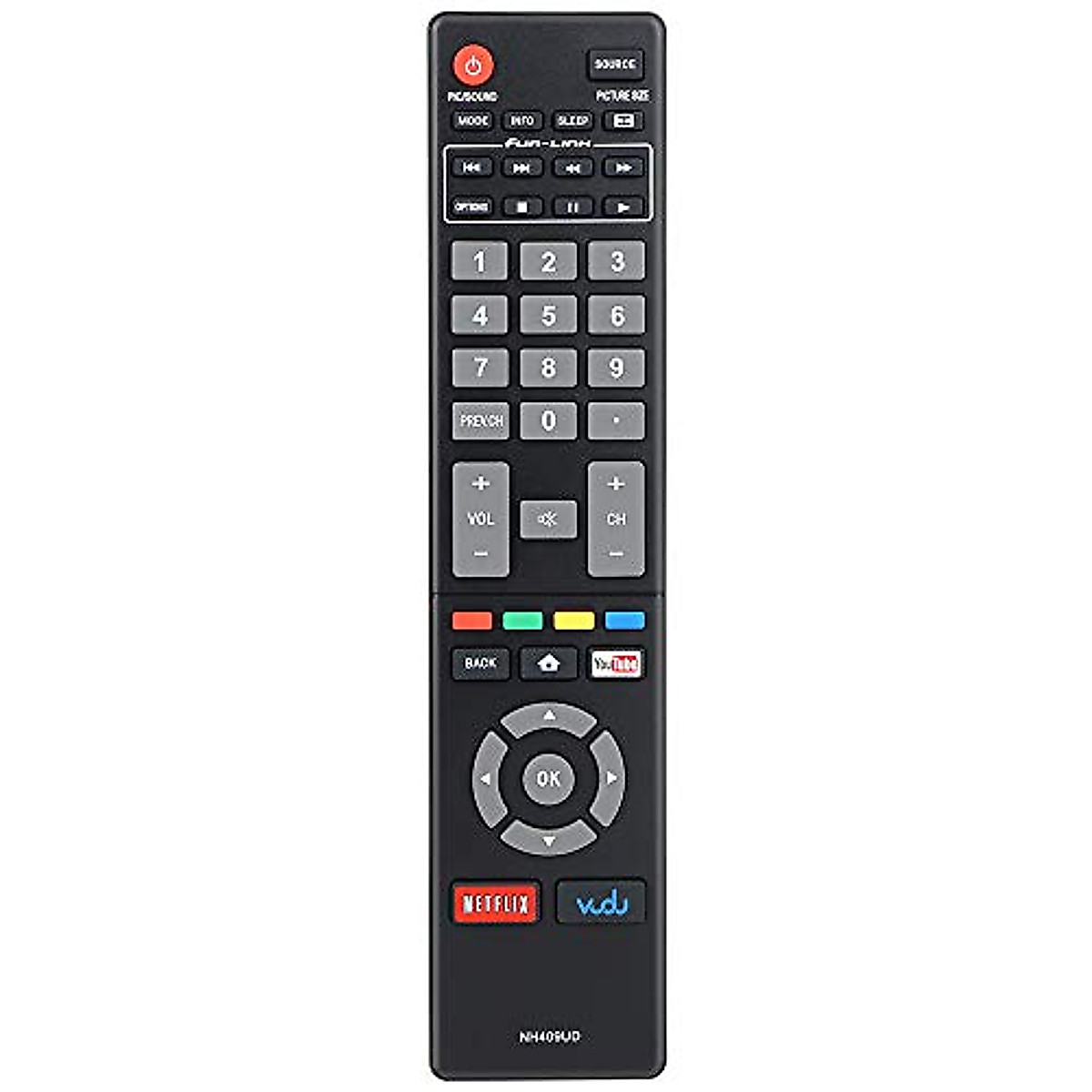 Gvirtue New NH409UD Replacement Remote Control fit for Magnavox LED Smart HDTV TV Sub NH419UD NH400UD NH402UD NH404UD NH405UD NH401UD NH410UP  NH410UD NH416UP NH424UP NH425UD  (1- Pack only)