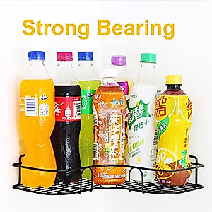 Gelinywow Corner Shower Caddy, Shower Organizer Corner Shower Shelf Shower Shelves Adhesive Shower Shelf for Bathroom Storage No Drilling Strong Adhesive 2 Pack