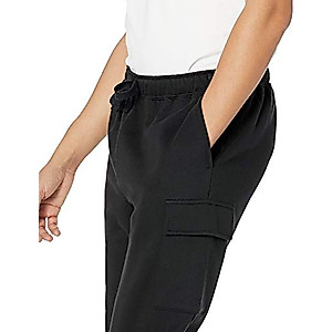 Amazon Essentials Cargo Sweatpants for Men - Fleece Jogger, Black, X-Large