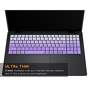 Keyboard Cover for 2024 2023 15.6 Dell Inspiron 15 3510 3511 3515 3520 3525 3530 3535 5510 5515 5518 15.6 / Vostro 15 3510 3520 5510 5515 15.6" / Latitude 3520 15.6 Laptop Skin -Ombre Purple