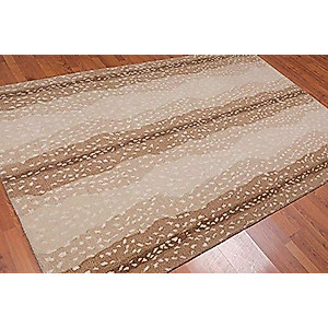 Old Hand Made Cheetah Antelope Contemporary Woolen Area Rugs (8'x10')