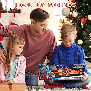 Bey Blade - Infinity Nado Bey Blade Stadium - Battling Tops Burst Toy for Boys Grils Age 8-12 - Including Gaming Top Toys, Sword Launcher - Blazing War Bear, Flame Red