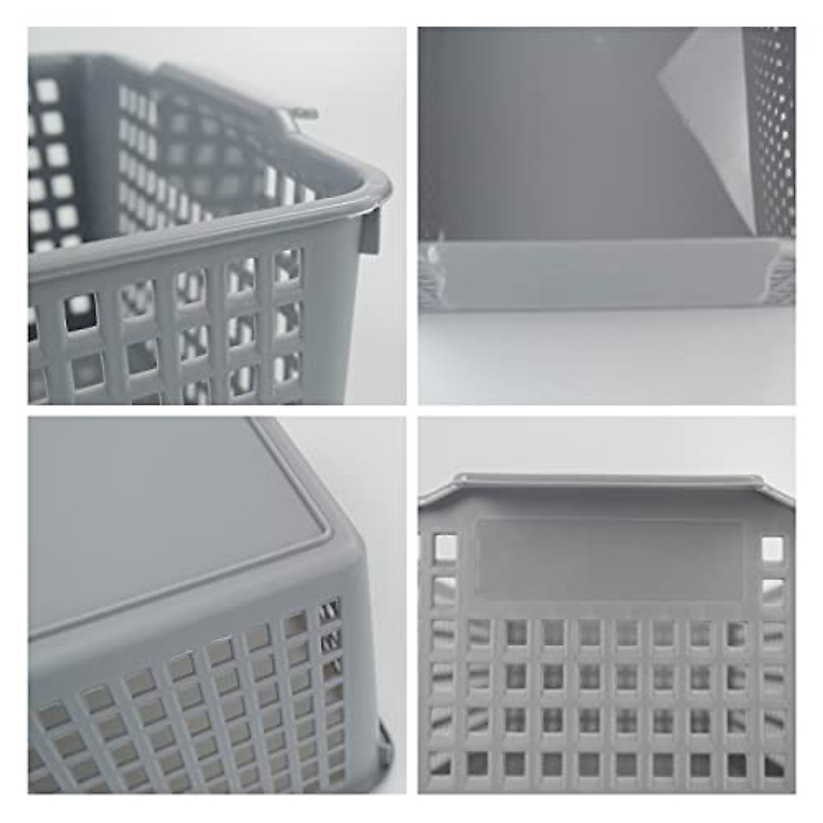 DynkoNA 3-Pack Large Storage Basket Bin, Plastic Organizer Bins