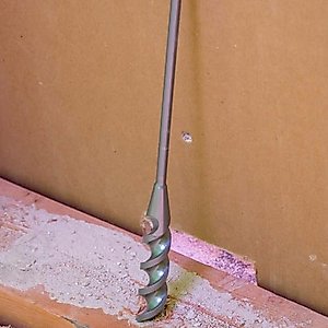 Klein Tools 53751 Flex Bit Auger with Screw Point, 3/4-Inch x 72-Inch Long Flexible Drill Bit / Fish Bit for Pulling Wire Behind Walls