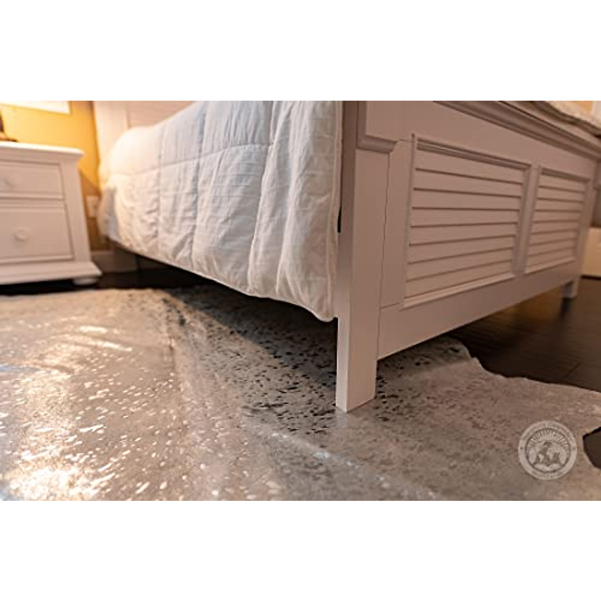 Genuine Metallic Silver On Off White Cowhide Rug 6 x 8 ft. 180 x 240 cm