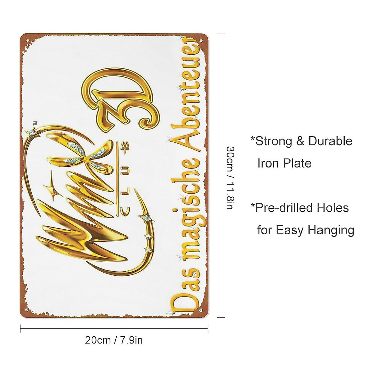 Winx Club 3D: Magical Adventure Men's Wall Decoration Old Car Shop Movie Poster Oil and Gas Station Logo 8 × 12 inches