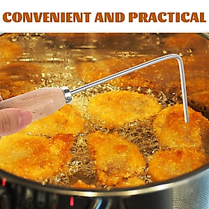 Bunuelos Molds with Handle Pancake Mold Pancake Mold Household Wooden Handle Spoon Kitchen Frying Snack Spoon Non-stick Stainless Steel Spoon Pancake Molds Pancake Molds