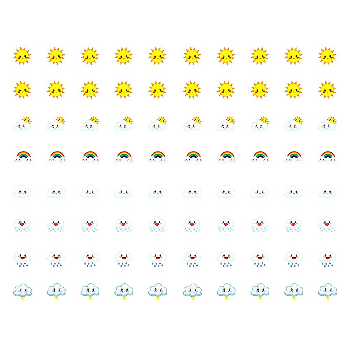 Seasonstorm Cute Weather Emoticon Aesthetic Diary Travel Journal Paper Stickers Scrapbooking Stationery School Office Art Supplies