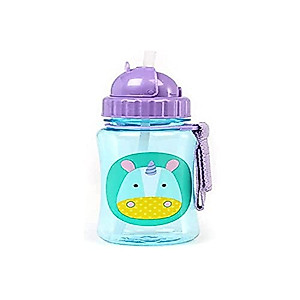 Skip Hop Toddler Sippy Cup with Straw, Zoo Straw Bottle, Unicorn