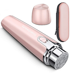 Facial Hair Remover Women, Scienbeauty Painless Electric Facial Hair Trimmer Clipper for Women with Dust Protection Cover, Ladies Electric Shaver for Peach Fuzz, Facial Hair, Lip (Pink)