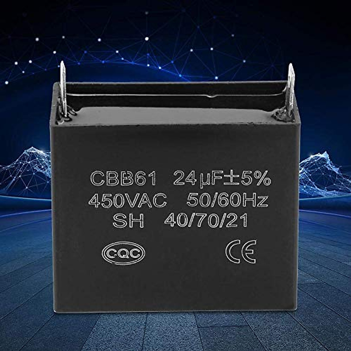 CBB61 Starting Run Capacitor Generator 450V AC 24uF 50/60Hz for 400/350/300/250VAC UL/RU Listed
